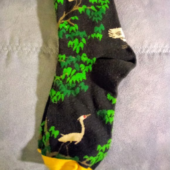 Accessories | Socks With Storks And Lots Of Greens | Poshmark